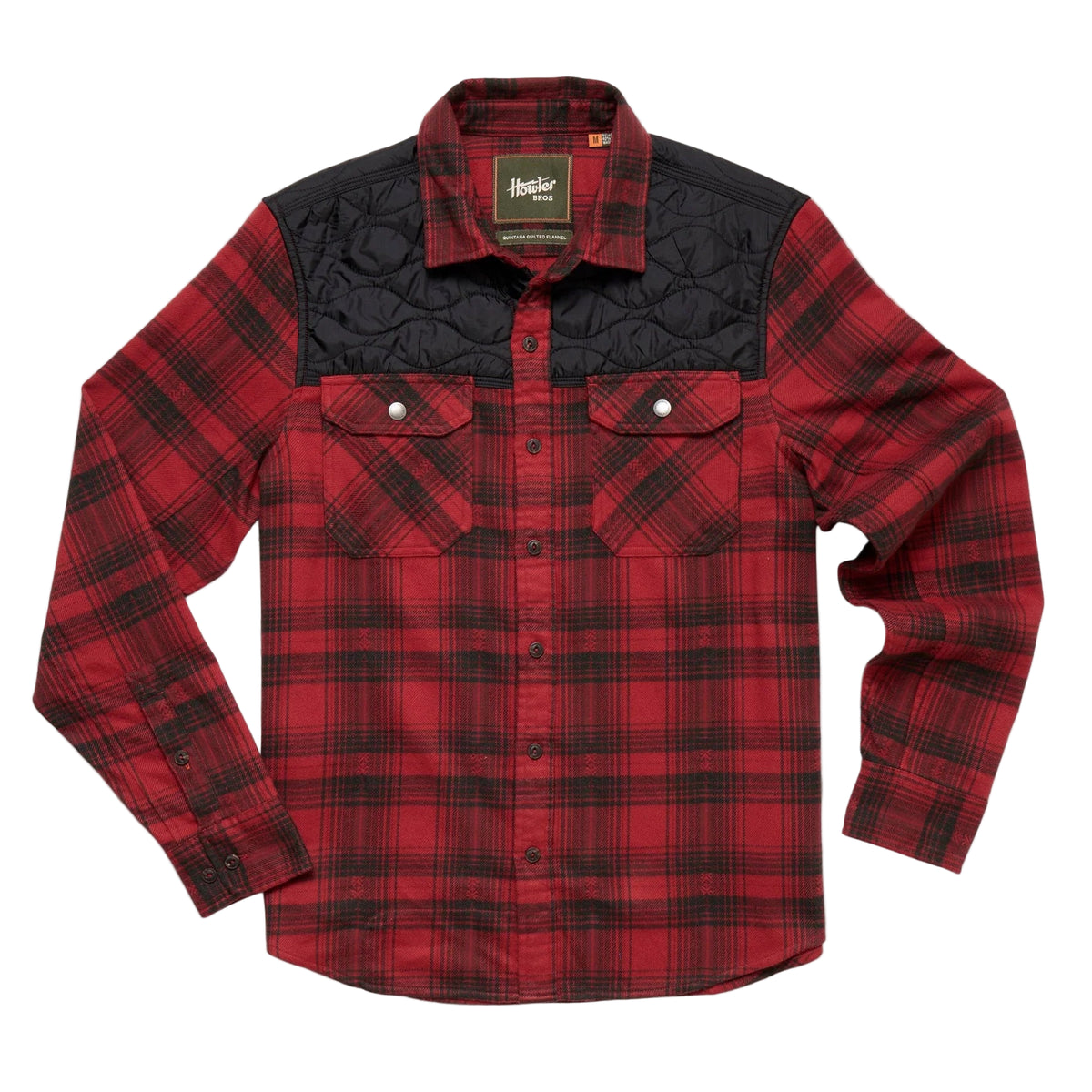 Men's Quintana Quilted Flannel Shirt | Big Barrett Plaid: Brick Red ...