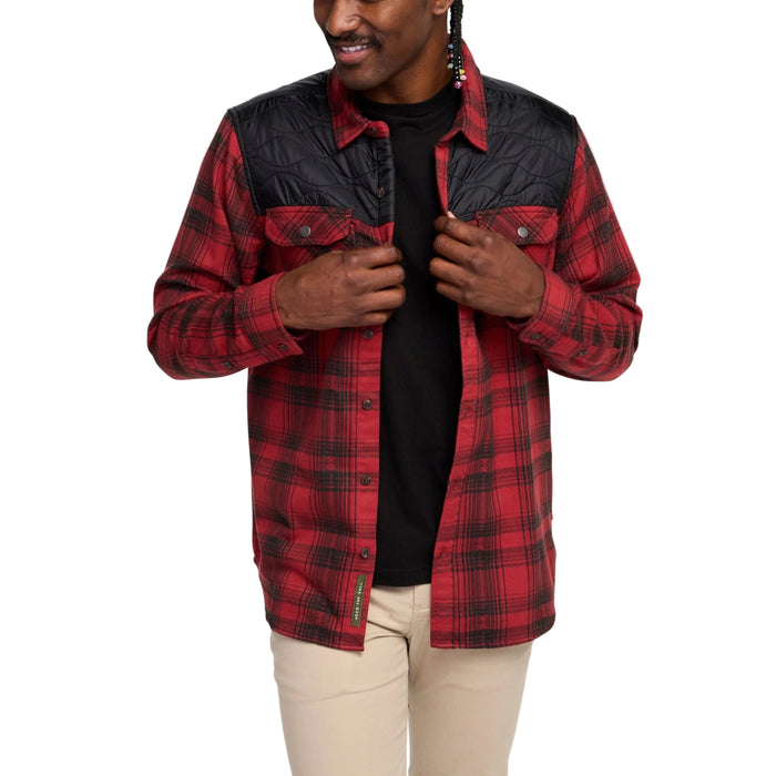 Men's Quintana Quilted Flannel Shirt | Big Barrett Plaid: Brick Red ...
