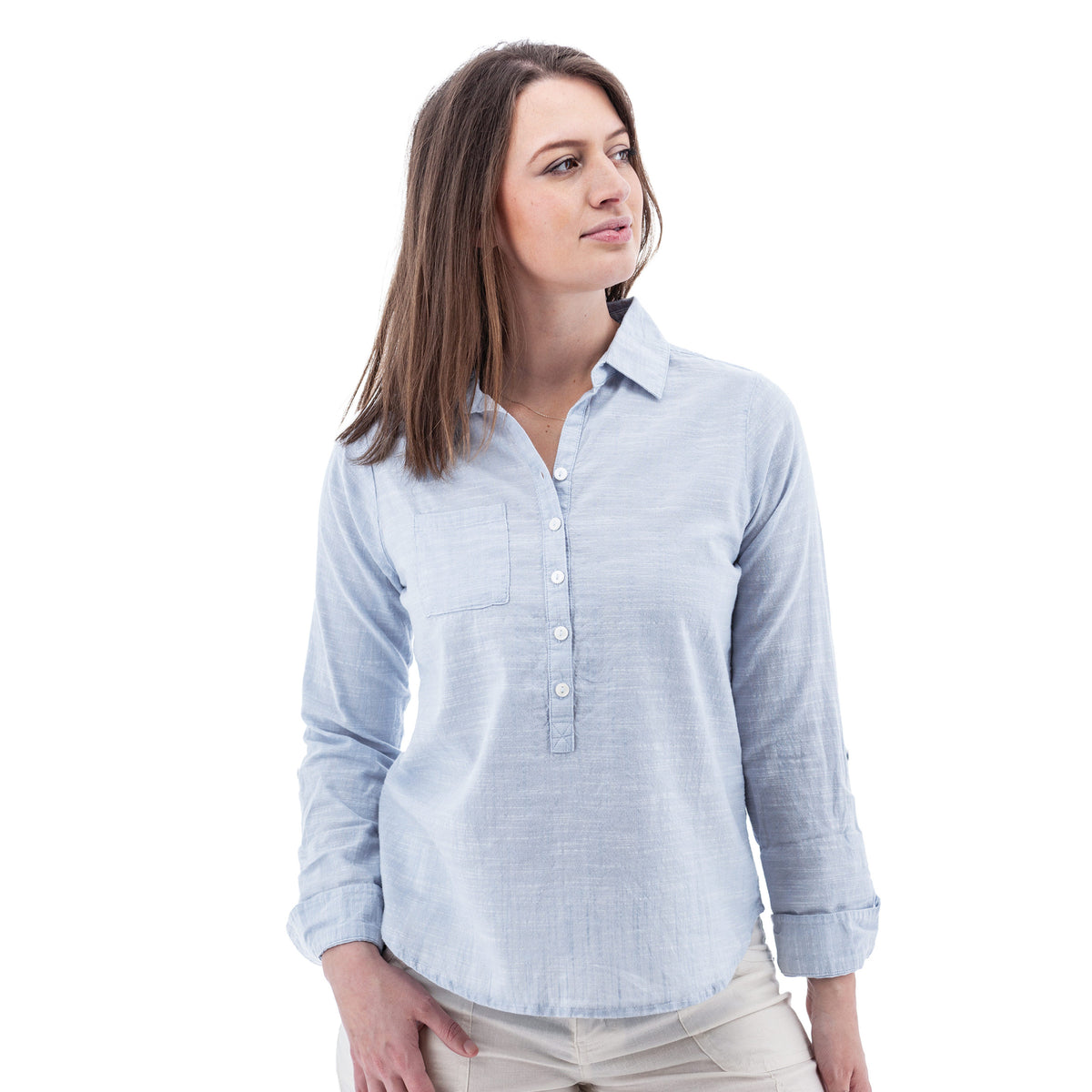 Women's Long Sleeve Devon Top | Forever Blue — Kenco Outfitters