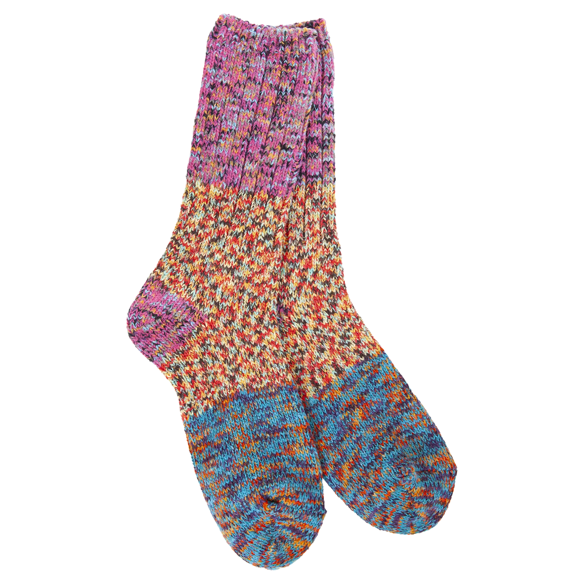 Ragg Crew Socks | Fiesta Color Block — Kenco Outfitters
